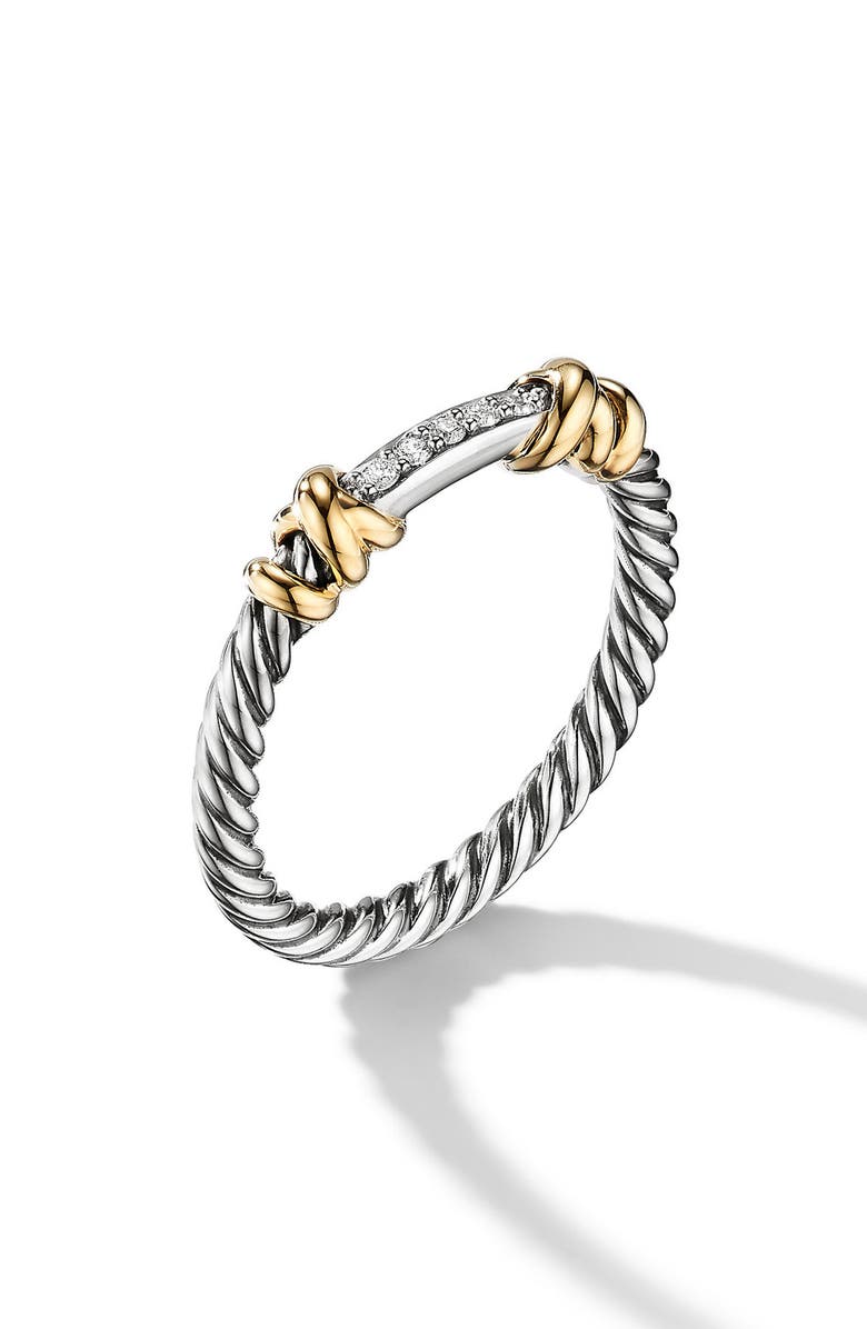 David Yurman Petite Helena Wrap Ring with 18K Yellow Gold and Diamonds ...