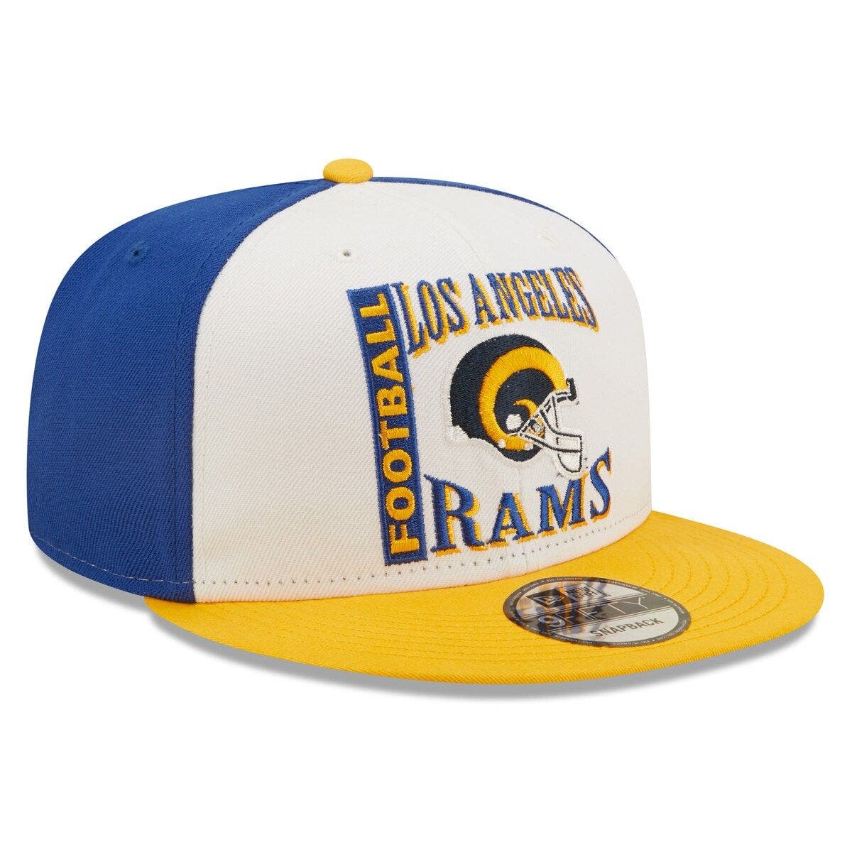 New Era Men's New Era White/Gold Los Angeles Rams Retro Sport 9FIFTY ...