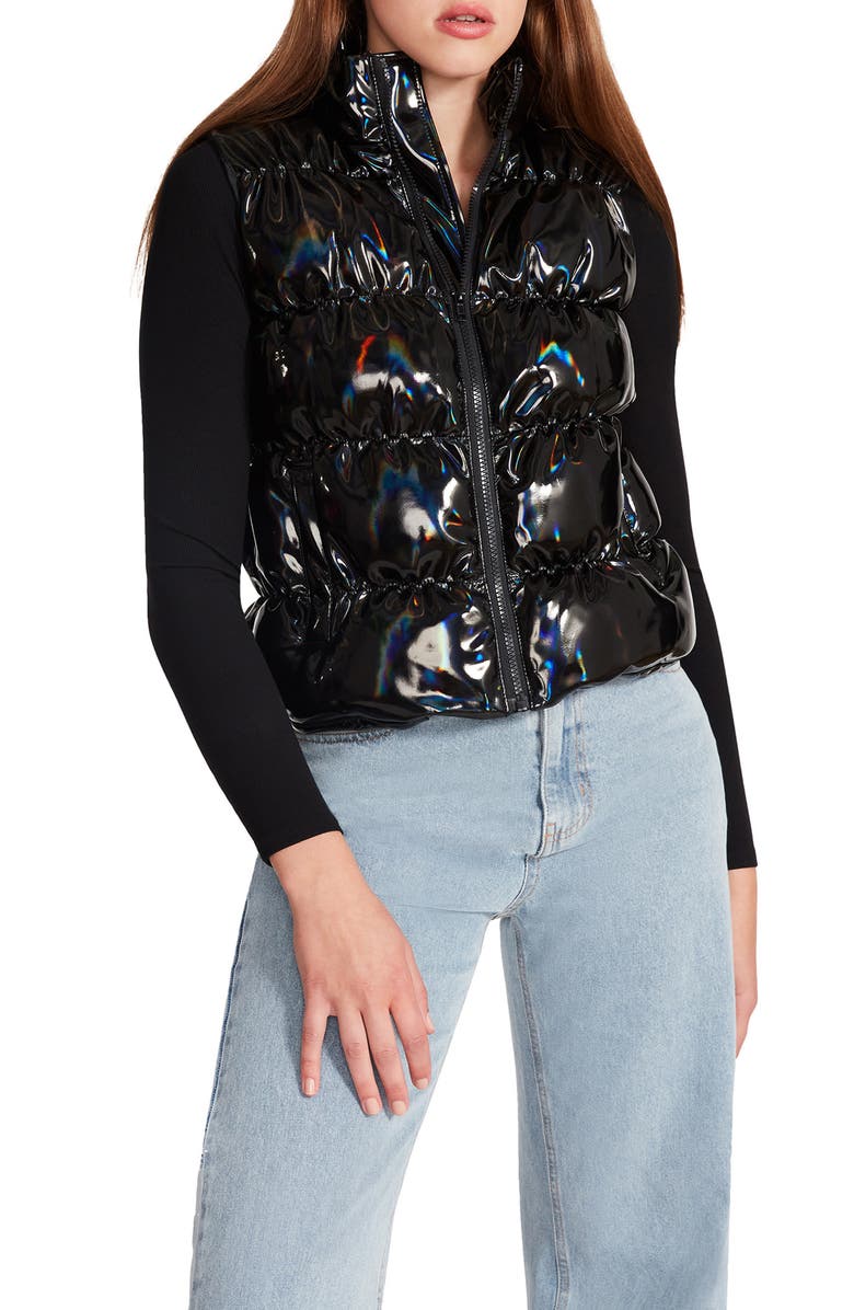 Steve Madden Gabriella Holographic Puffer Vest | Nordstromrack