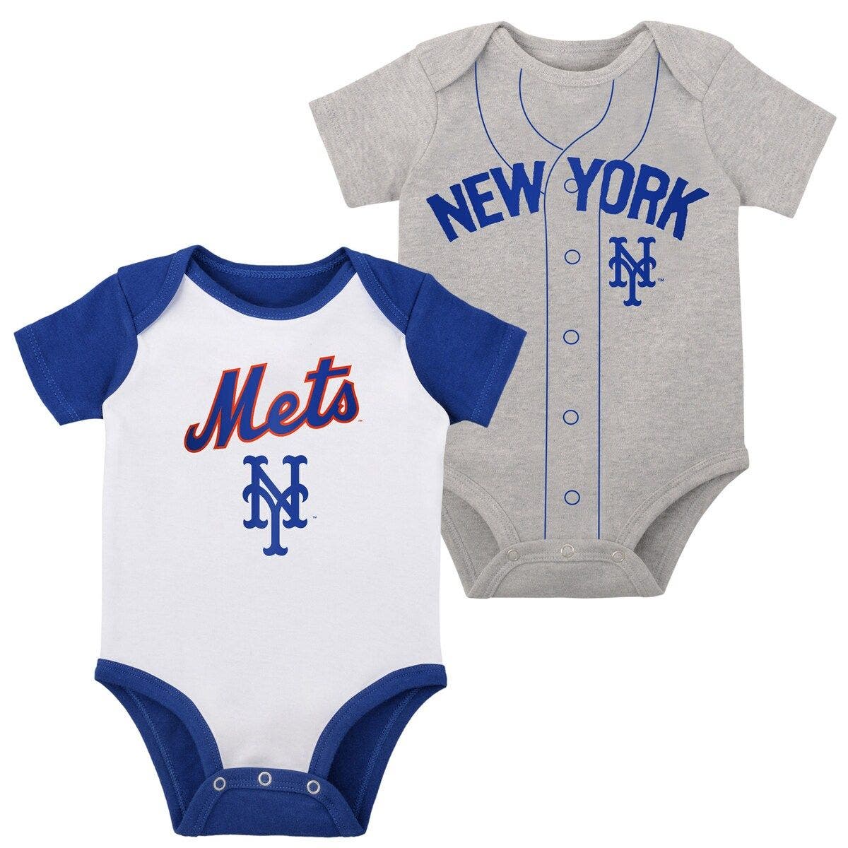 Outerstuff Newborn & Infant White/Heather Gray New York Mets Little ...