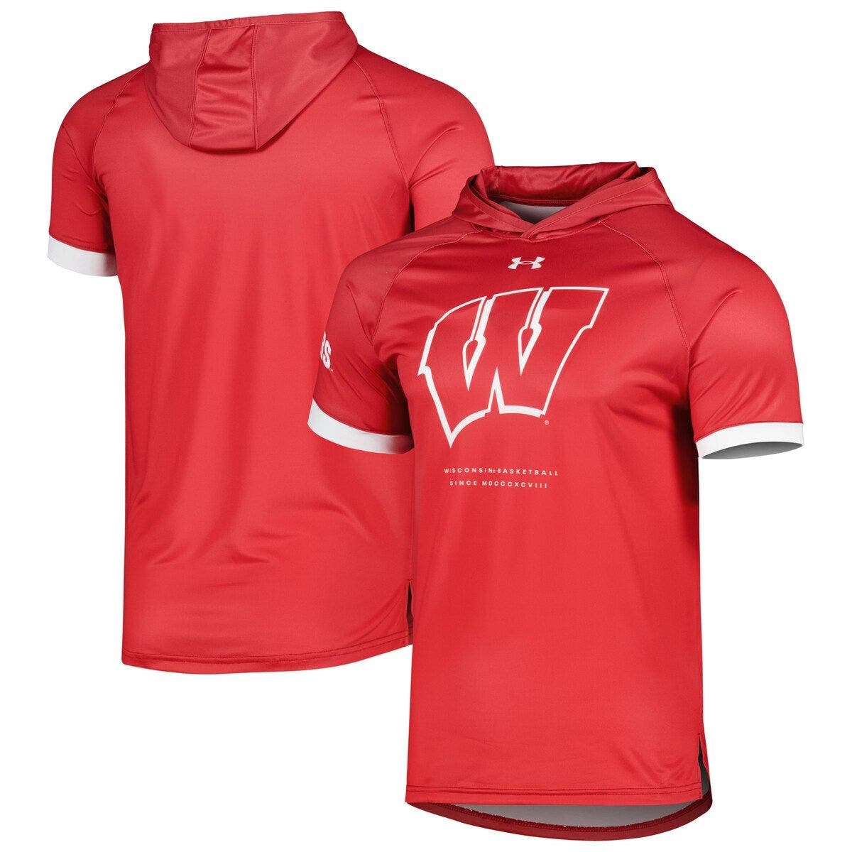 Under Armour Men's Under Armour Red Wisconsin Badgers On-Court Raglan ...
