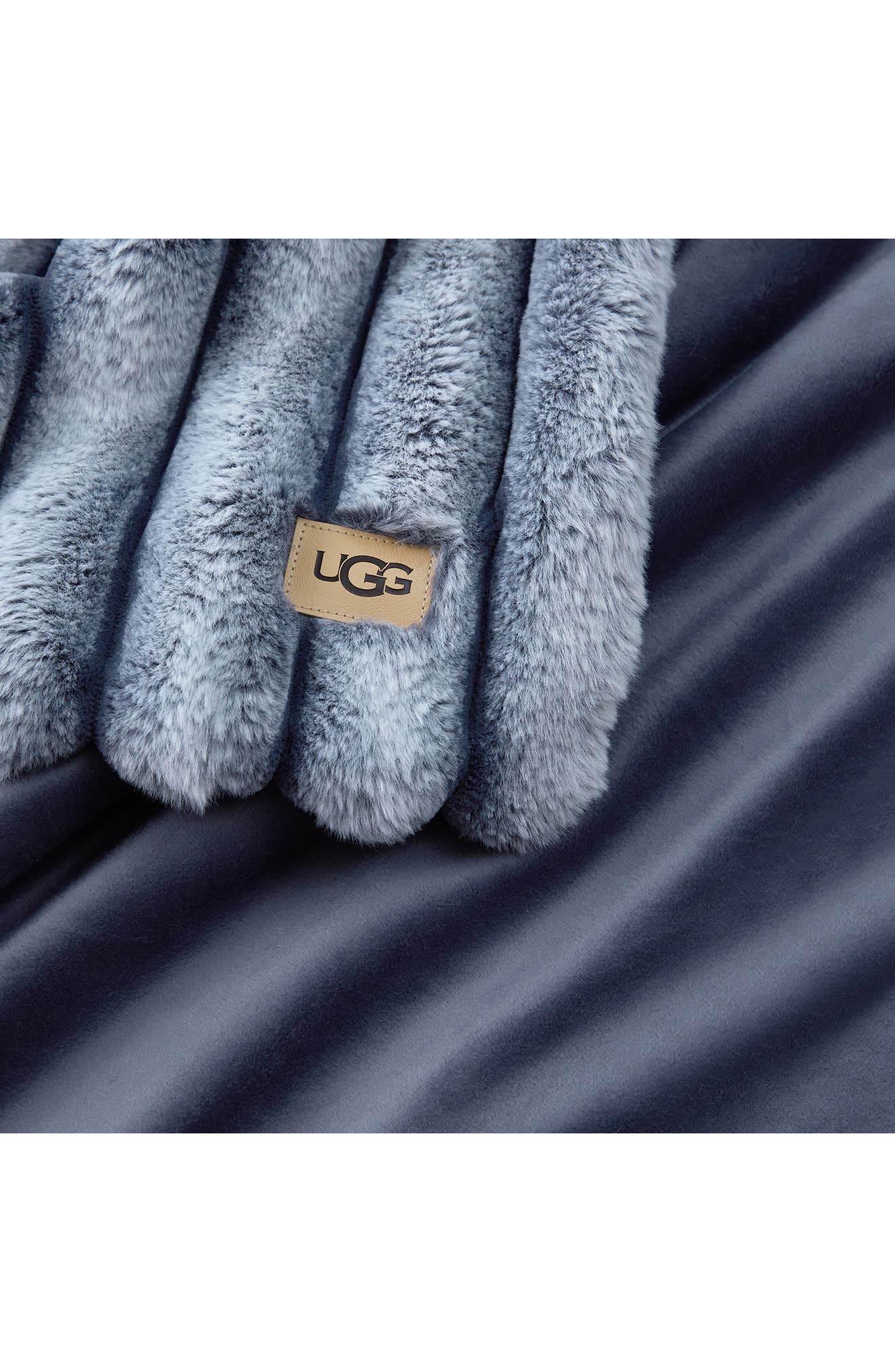 UGG® Channel Quilt Faux Fur Throw Blanket | Nordstrom