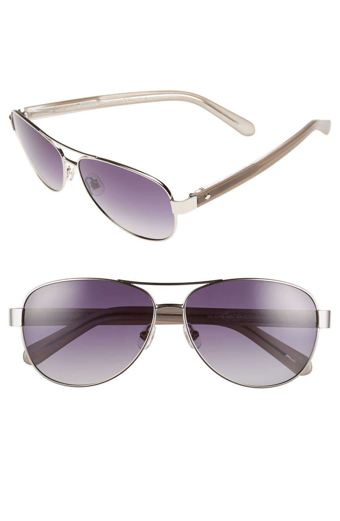 Kate Spade New York Dalia 58mm Aviator Sunglasses Nordstrom