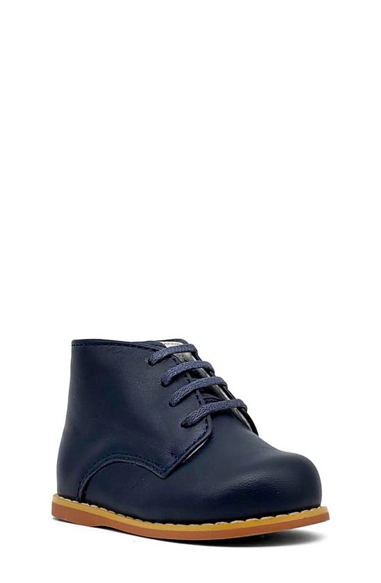 Tippy Tots Shoes Kids' Leather Lace-up Boot In Navy | ModeSens