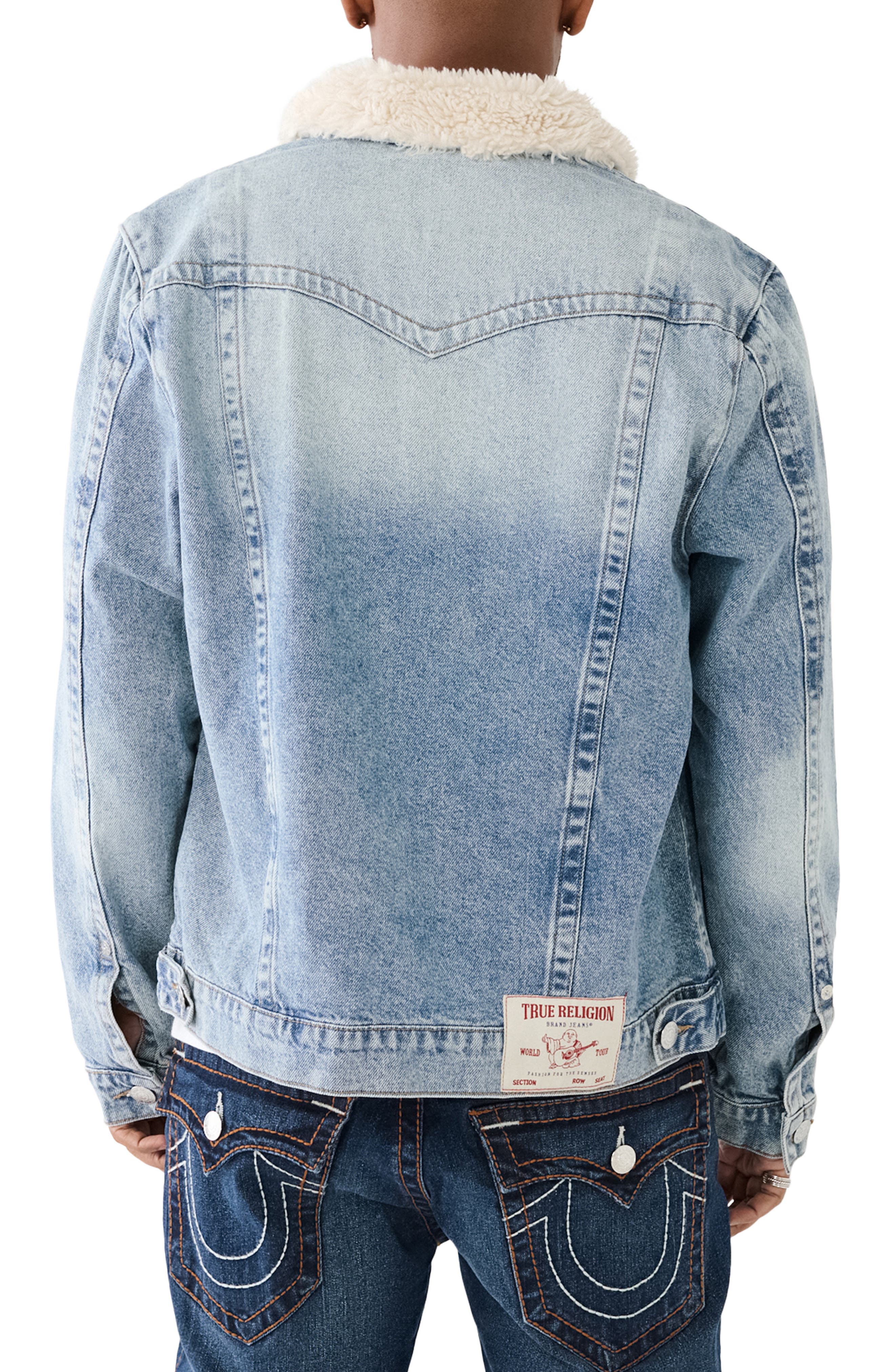 True Religion Brand Jeans Jimmy Denim Trucker Jacket with Faux ...
