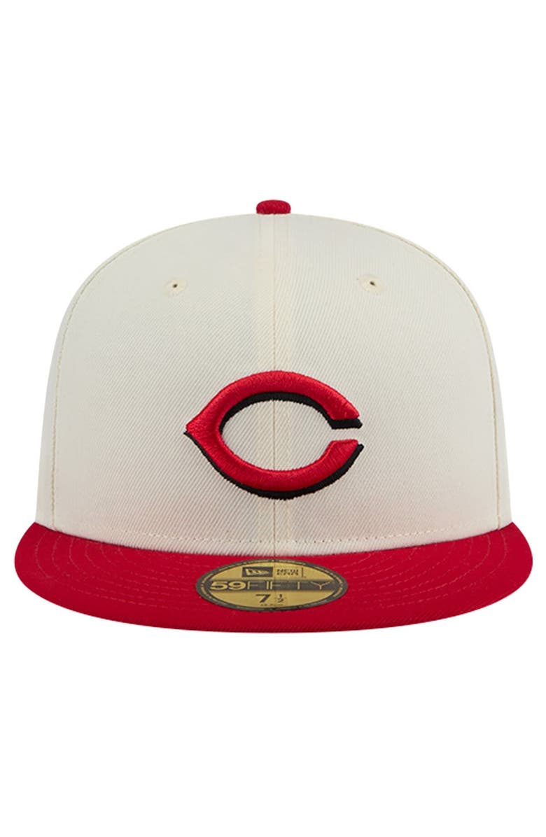 New Era Men's New Era White Cincinnati Reds Evergreen Chrome 59FIFTY ...