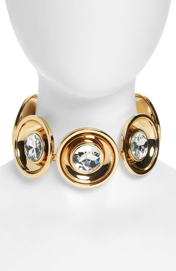 Area Oversize Crystal Medallion Choker Necklace | Nordstrom