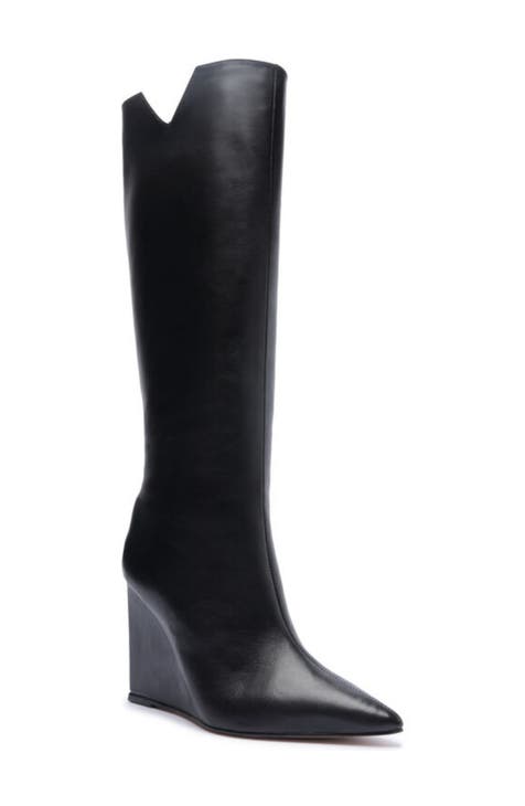 Women's Black Wedge Boots | Nordstrom Rack