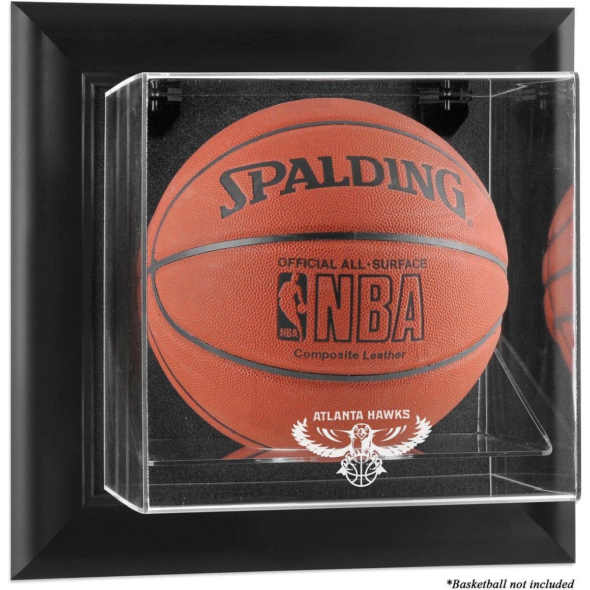 FANATICS AUTHENTIC Atlanta Hawks Black Framed Wall-Mounted Hardwood ...