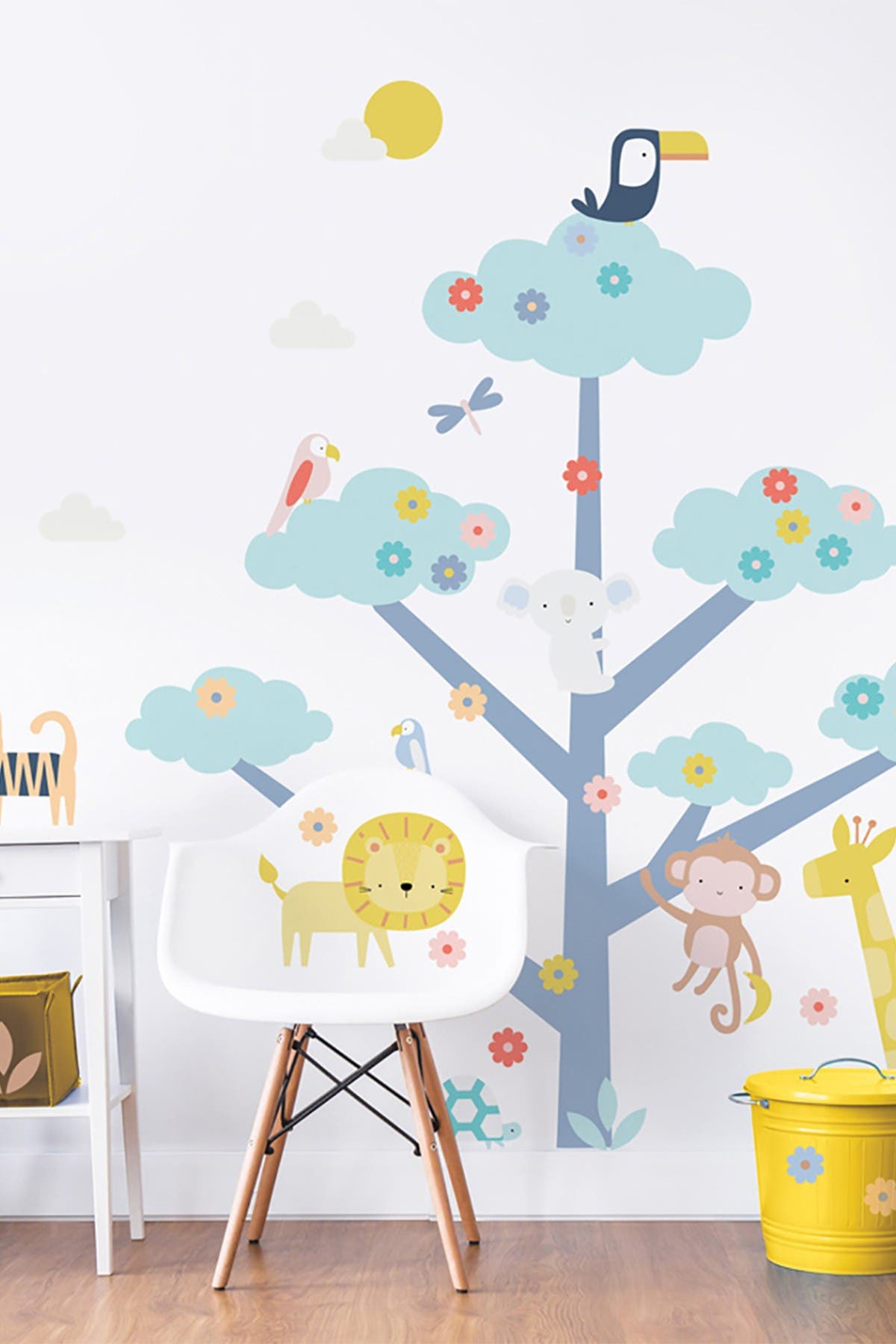 Wallpops Safari Animals Tree Wall Stickers In Pastel | ModeSens