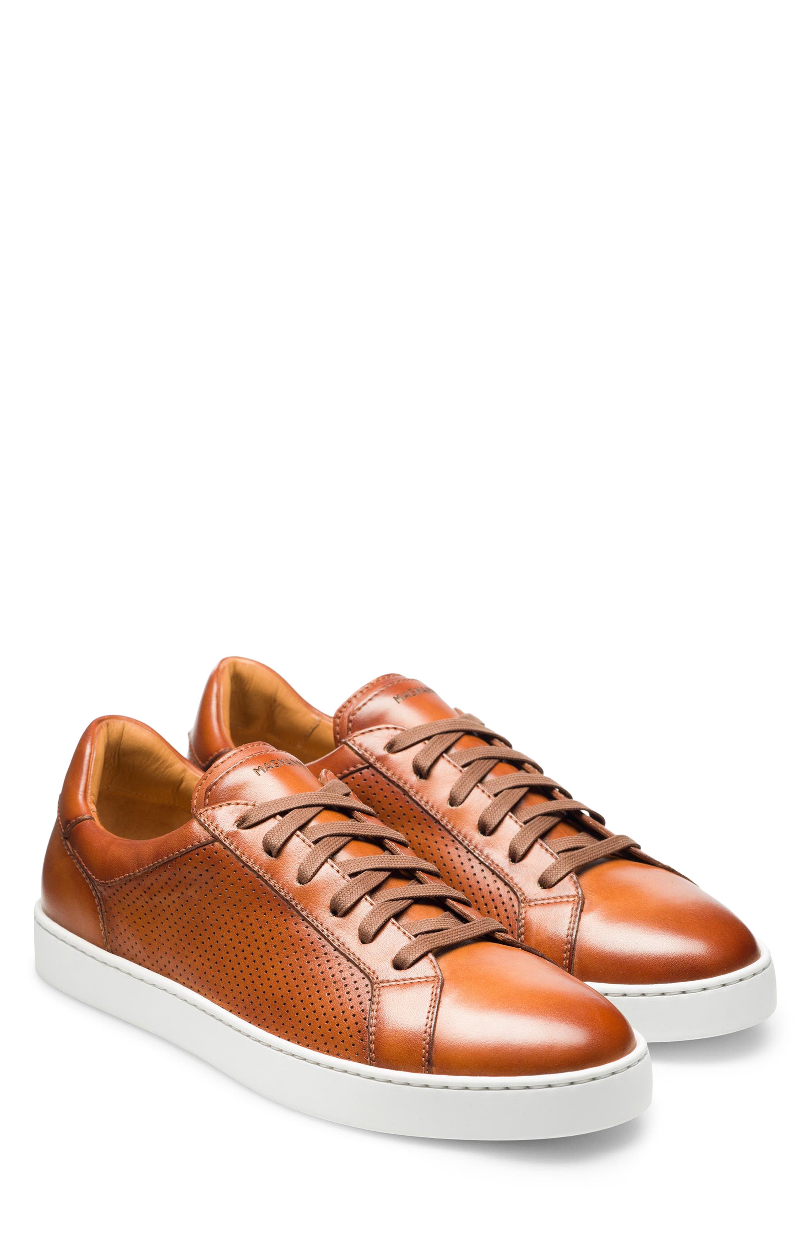 Magnanni Costa Perforated Leather Low Top Sneaker (Men) | Nordstrom