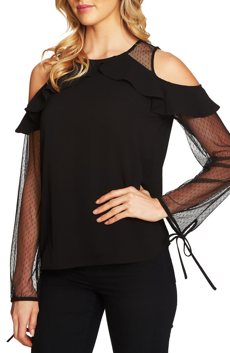 Cece Cold Shoulder Ruffle Blouse Nordstrom
