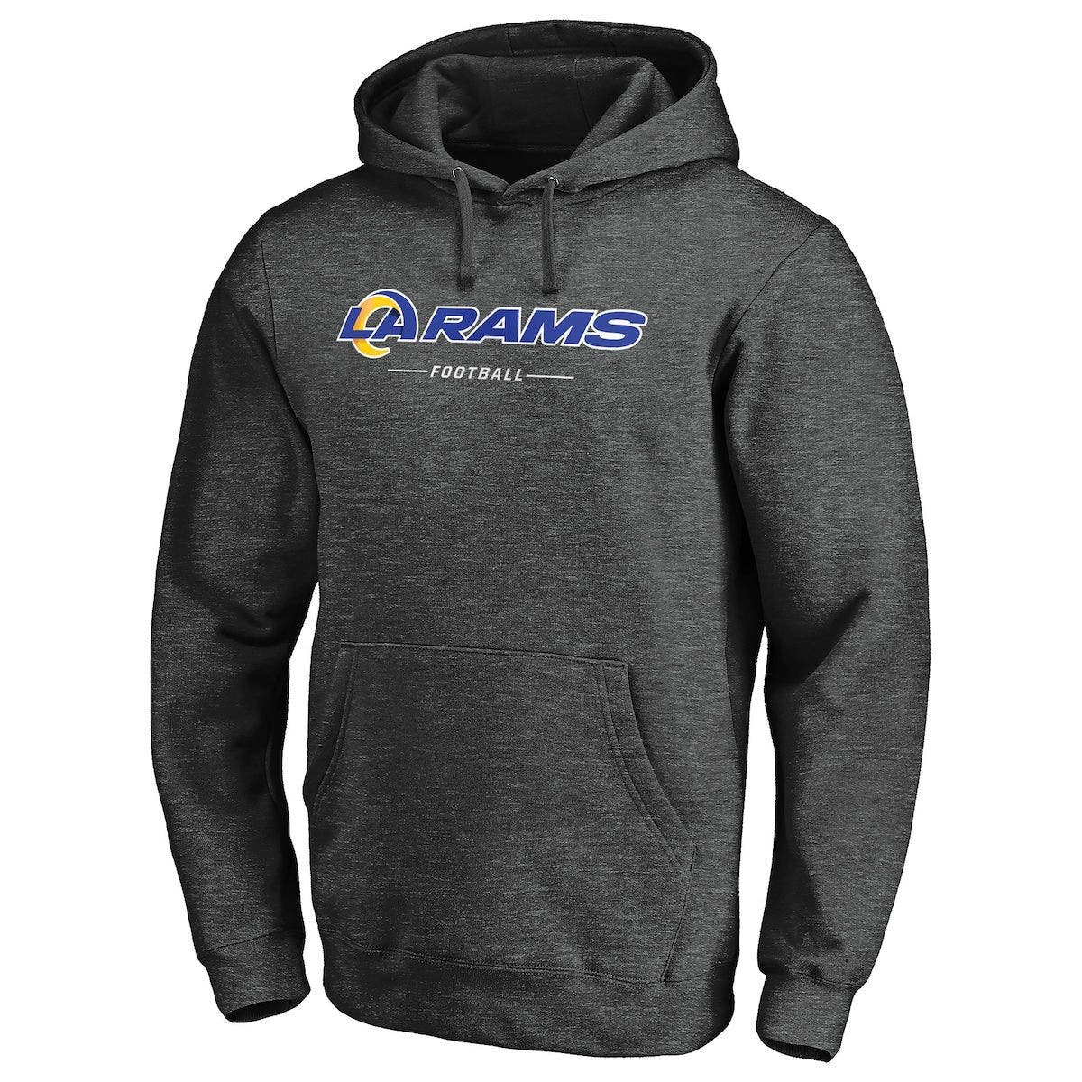 FANATICS Men's Fanatics Branded Heather Charcoal Los Angeles Rams Logo ...