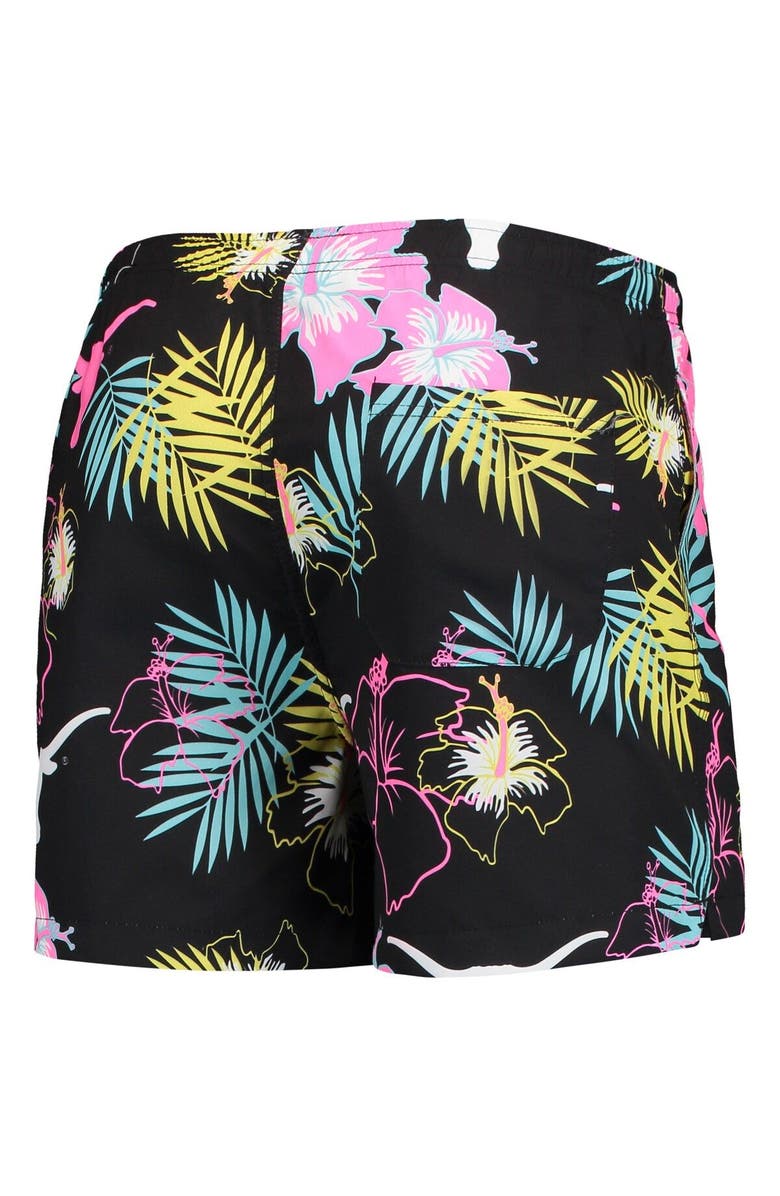 FOCO Men's FOCO Black Texas Longhorns Neon Floral Swim Trunks | Nordstrom