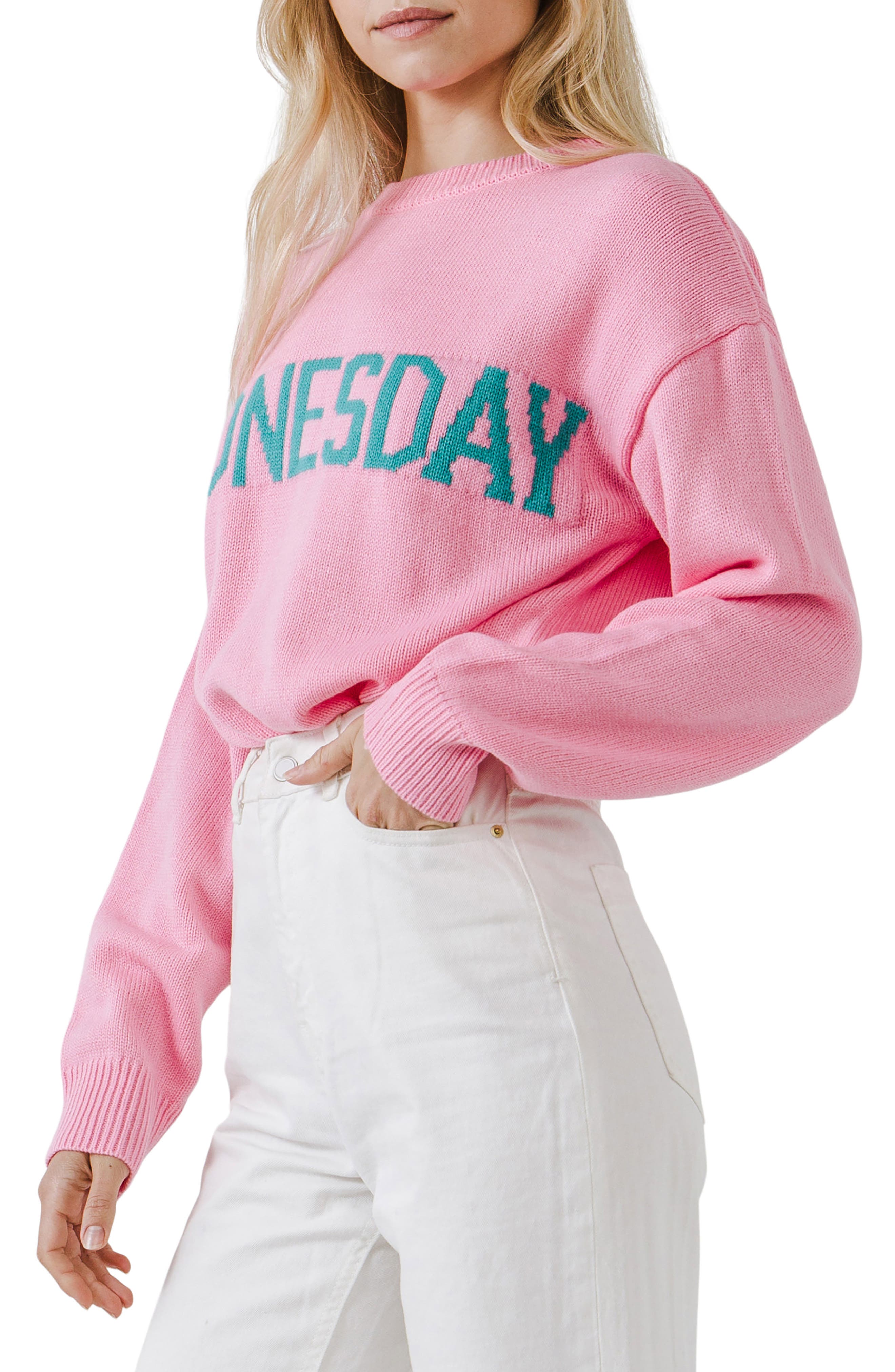 English Factory Weekday Motif Sweater | Nordstrom