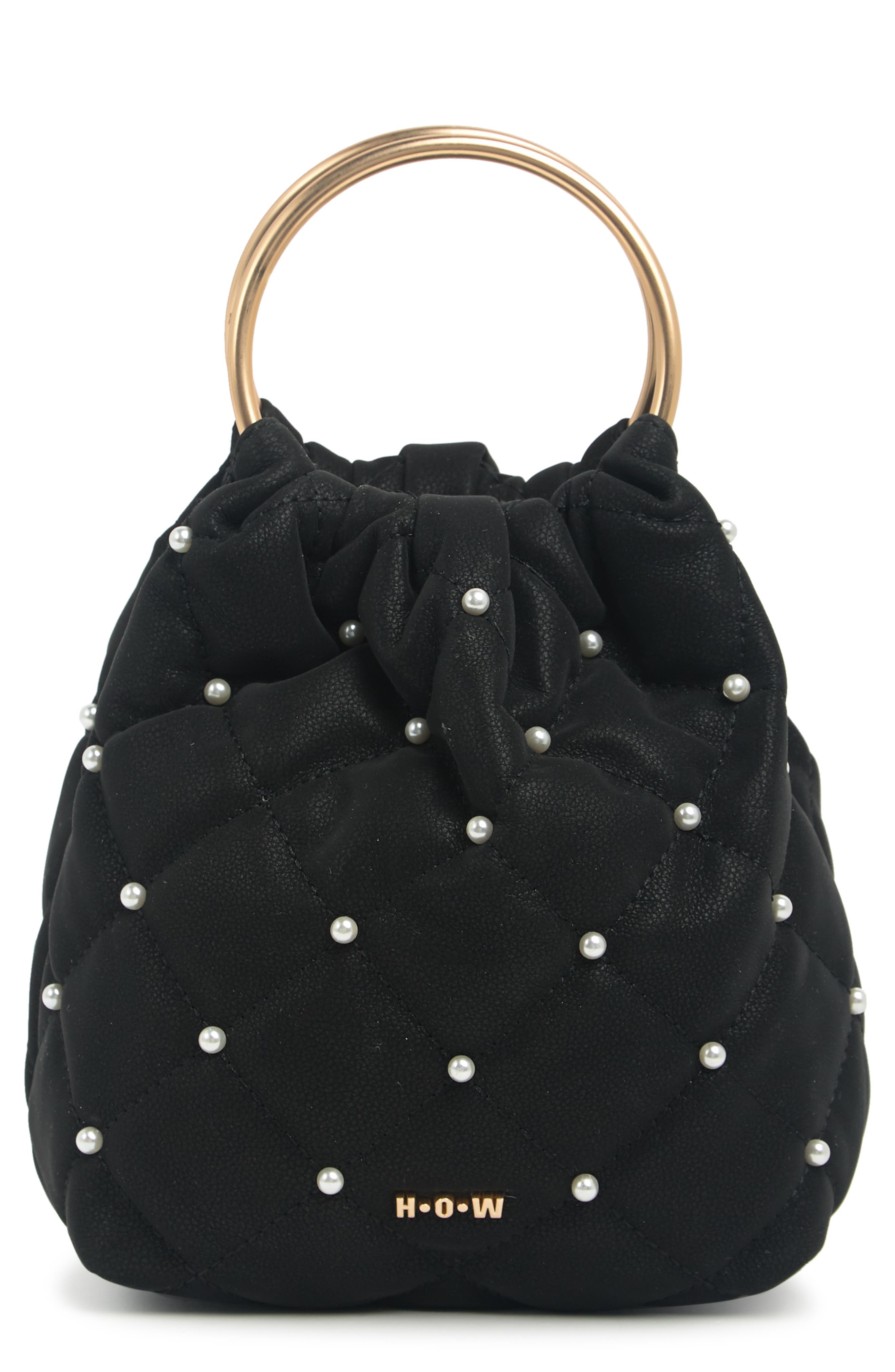 HOUSE OF WANT Faux Pearl Real One Ring Top Handle Bag | Nordstromrack