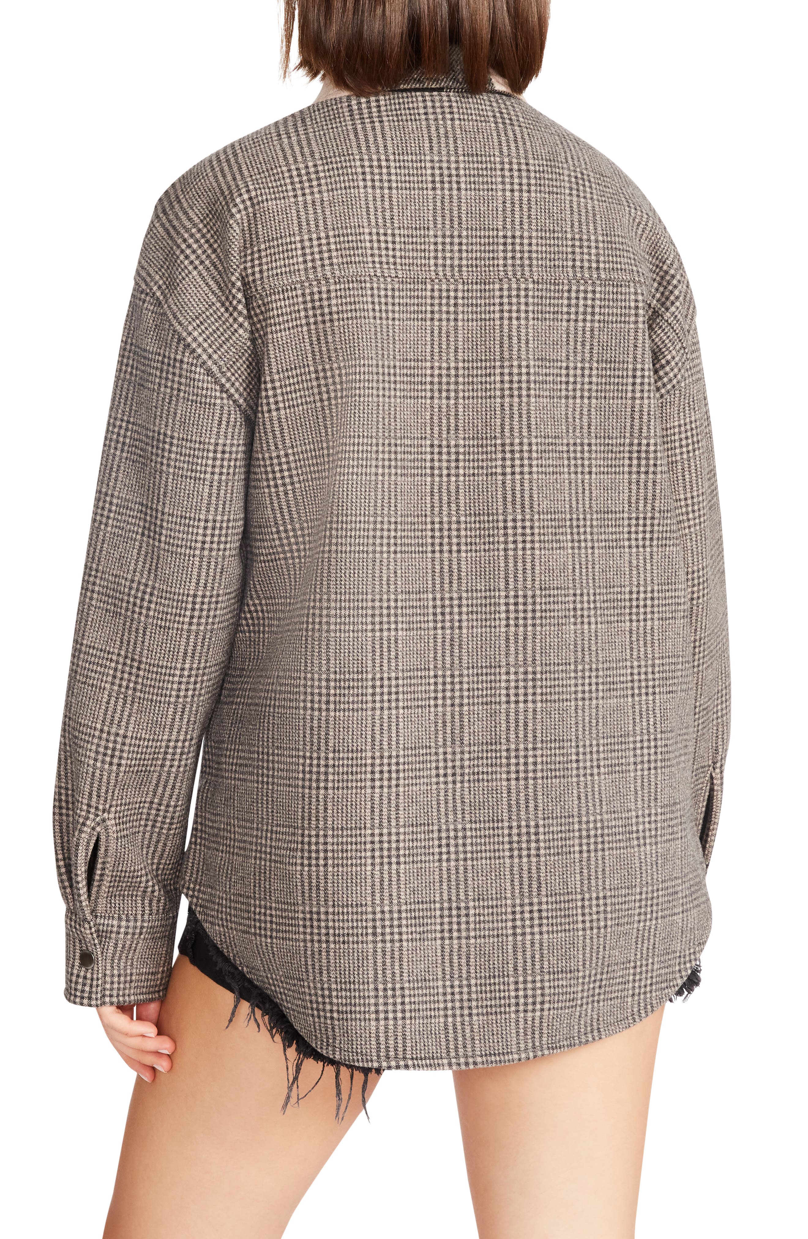 Steve Madden Sophia Mixed Plaid Shacket | Nordstrom