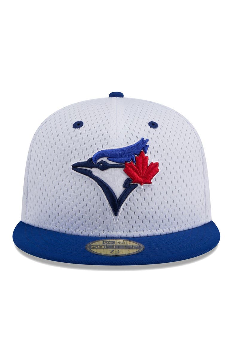 New Era Men's New Era White Toronto Blue Jays Throwback Mesh 59FIFTY ...