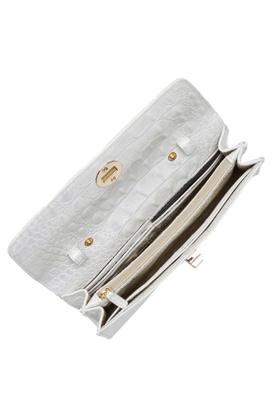 Brahmin Polina Croc Embossed Leather Crossbody Bag In Shell White ...