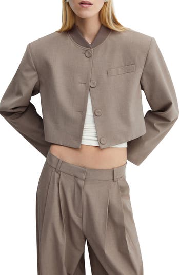 MANGO Roy Crop Bomber Jacket | Nordstrom