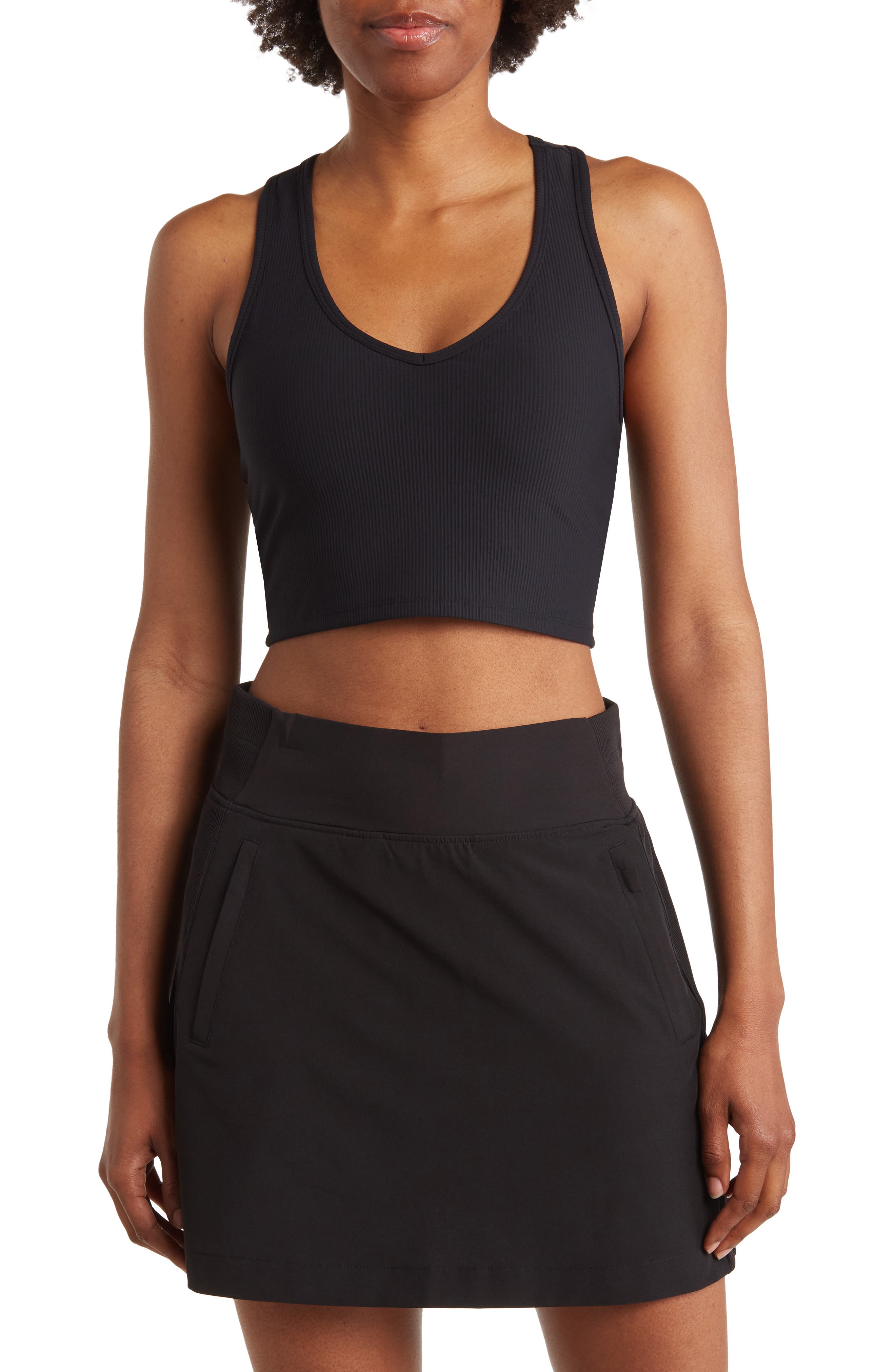 90 DEGREE BY REFLEX Vortex Rib Crossfire Sports Bra | Nordstromrack