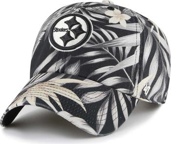 '47 Men's '47 Black Pittsburgh Steelers Tropicalia Clean Up Adjustable ...