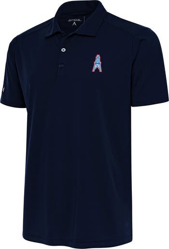 ANTIGUA Men's Antigua Houston Oilers Team Logo Throwback Tribute Polo ...