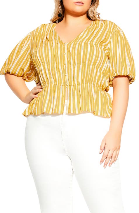 Women's Yellow Plus-Size Tops | Nordstrom