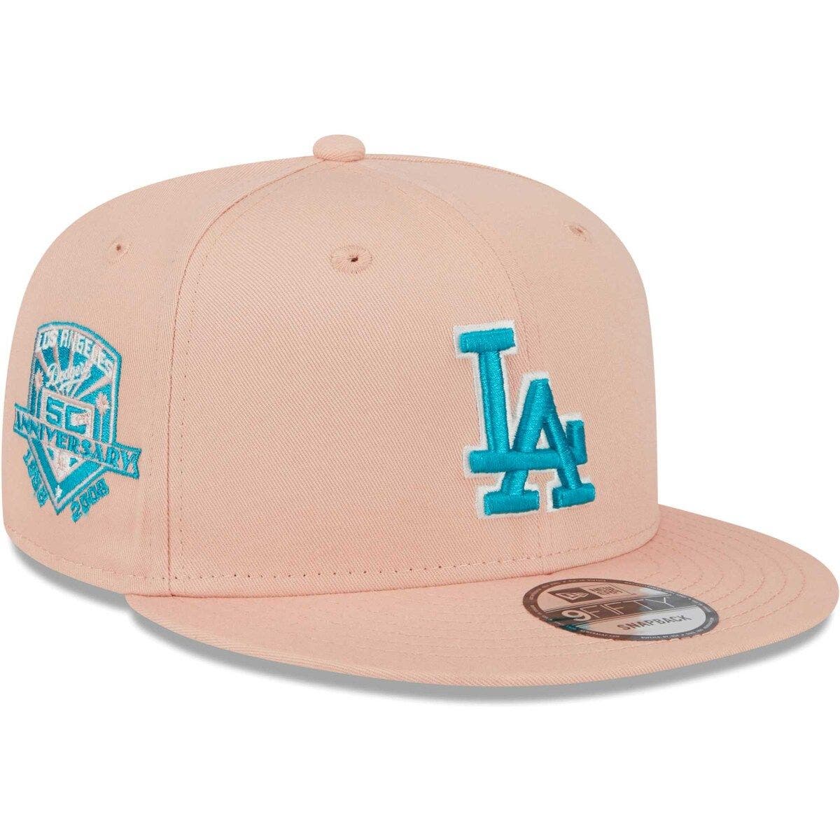 New Era Men's New Era Pink Los Angeles Dodgers Sky Aqua Undervisor ...