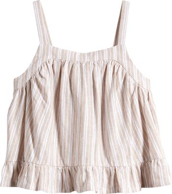 Nordstrom Kids' Apron Linen Blend Top | Nordstrom