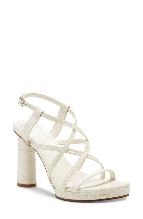 Ivory Block-Heel Sandals for Women | Nordstrom