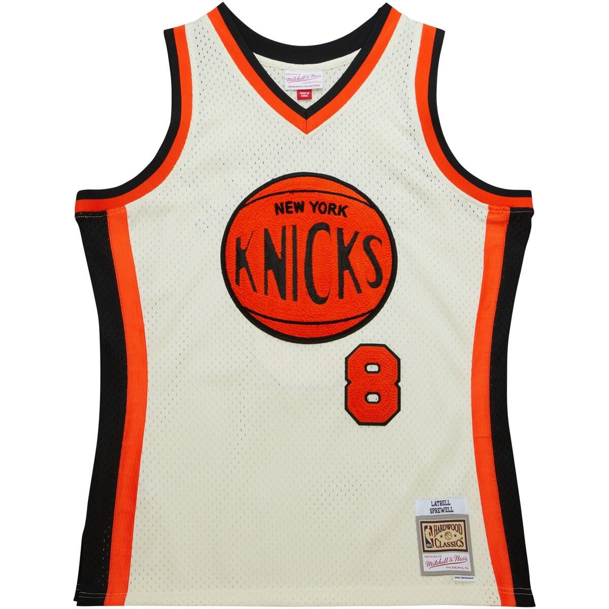 Mitchell & Ness Men's Mitchell & Ness Latrell Sprewell Cream New York ...