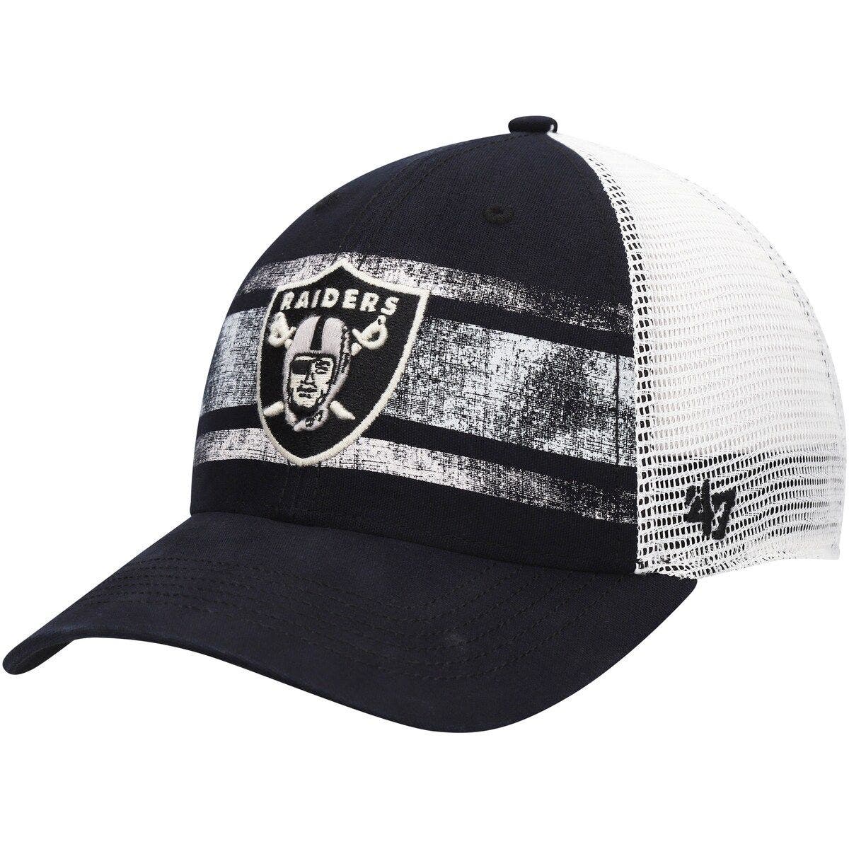 '47 Men's '47 Black/White Las Vegas Raiders Interlude MVP Trucker ...
