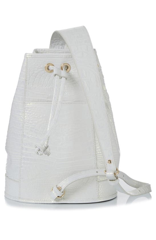 Brahmin Allie Croc Embossed Leather Slingback Bag In Shell White | ModeSens