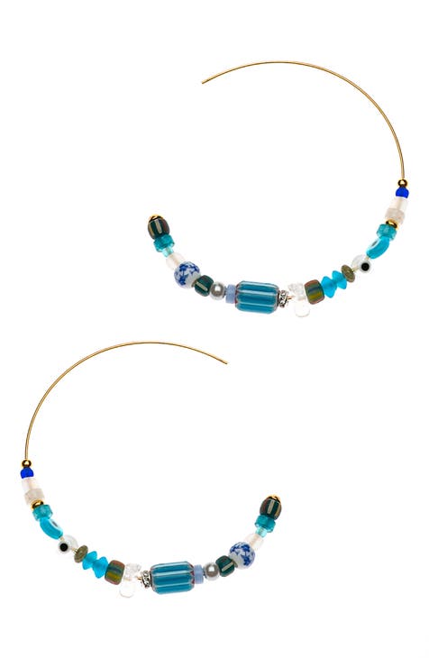 Blue Hoop Earrings | Nordstrom