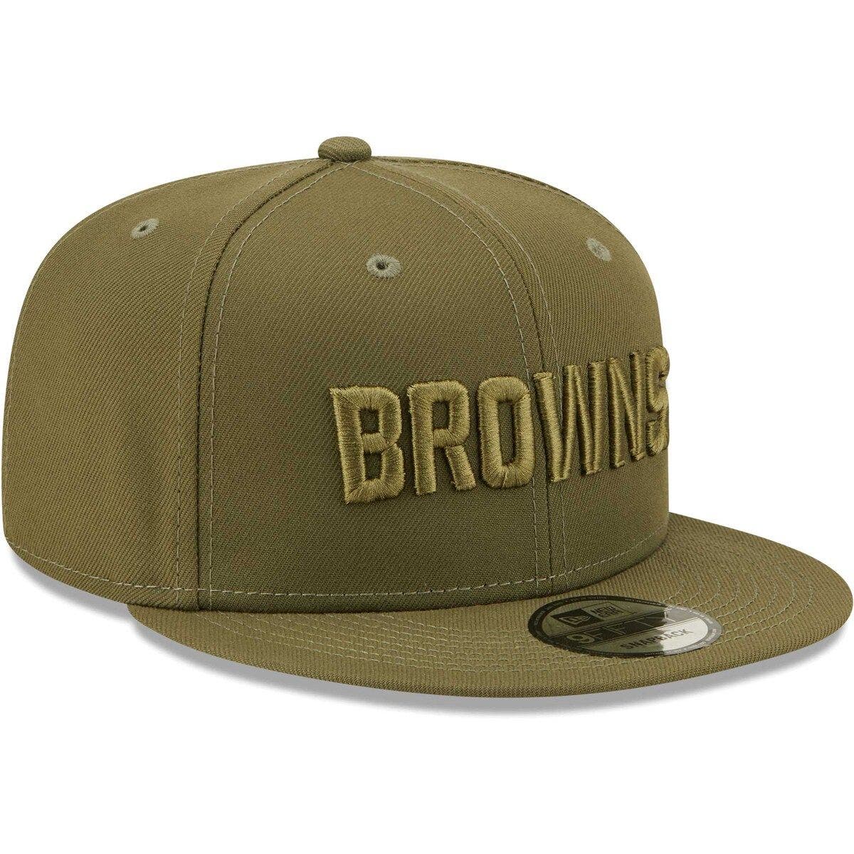 New Era Men's New Era Olive Cleveland Browns Color Pack 9FIFTY Snapback ...