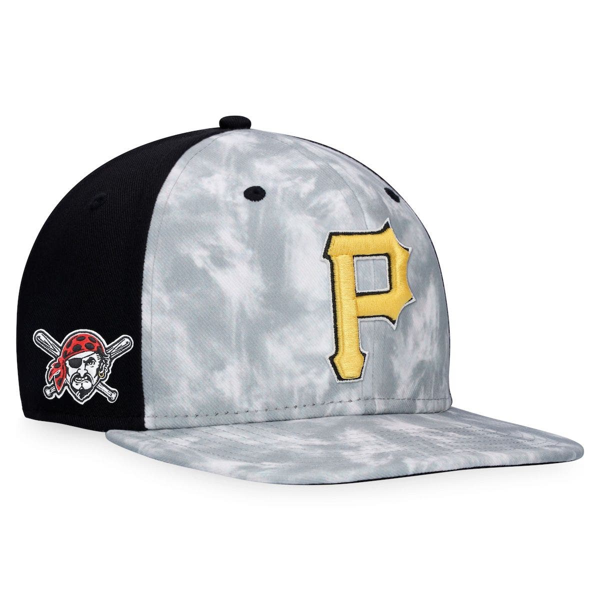 MAJESTIC Men's Majestic Gray Pittsburgh Pirates Smoke Dye Snapback Hat ...