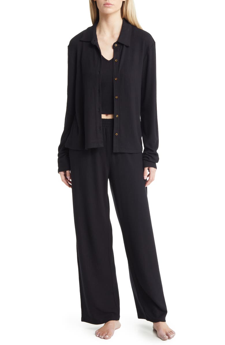 Open Edit 3-Piece Cozy Knit Lounge Set | Nordstrom