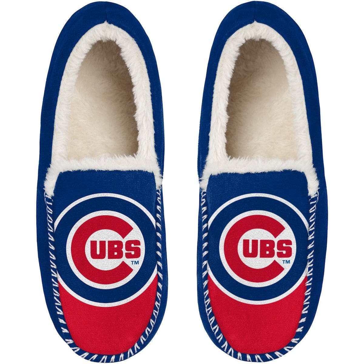 FOCO Men's FOCO Chicago Cubs Colorblock Moccasin Slippers | Nordstrom