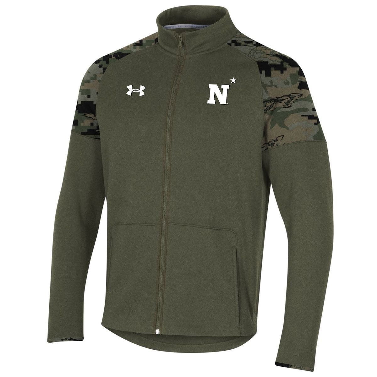 Under Armour Men's Under Armour Olive Navy Midshipmen Freedom Full-Zip ...