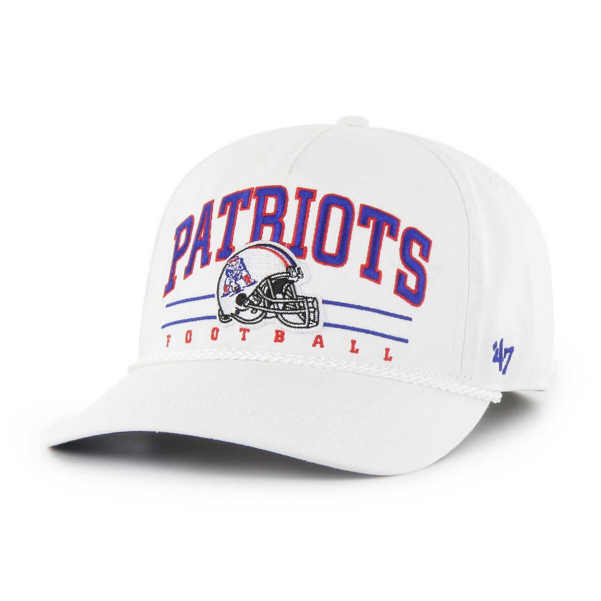 '47 Men's '47 White New England Patriots Roscoe Hitch Adjustable Hat ...