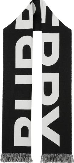 Burberry Core Wool Football Scarf | Nordstrom