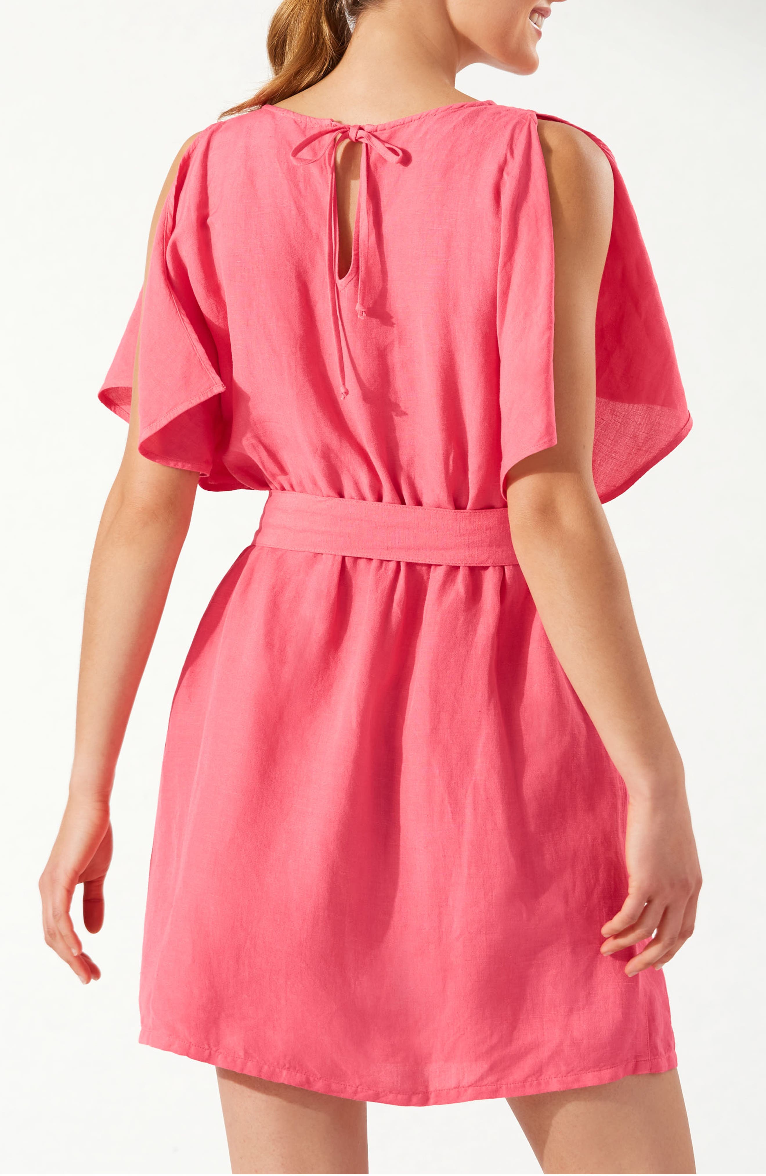 Tommy Bahama St. Lucia Split Sleeve Linen Blend Cover-Up Dress | Nordstrom