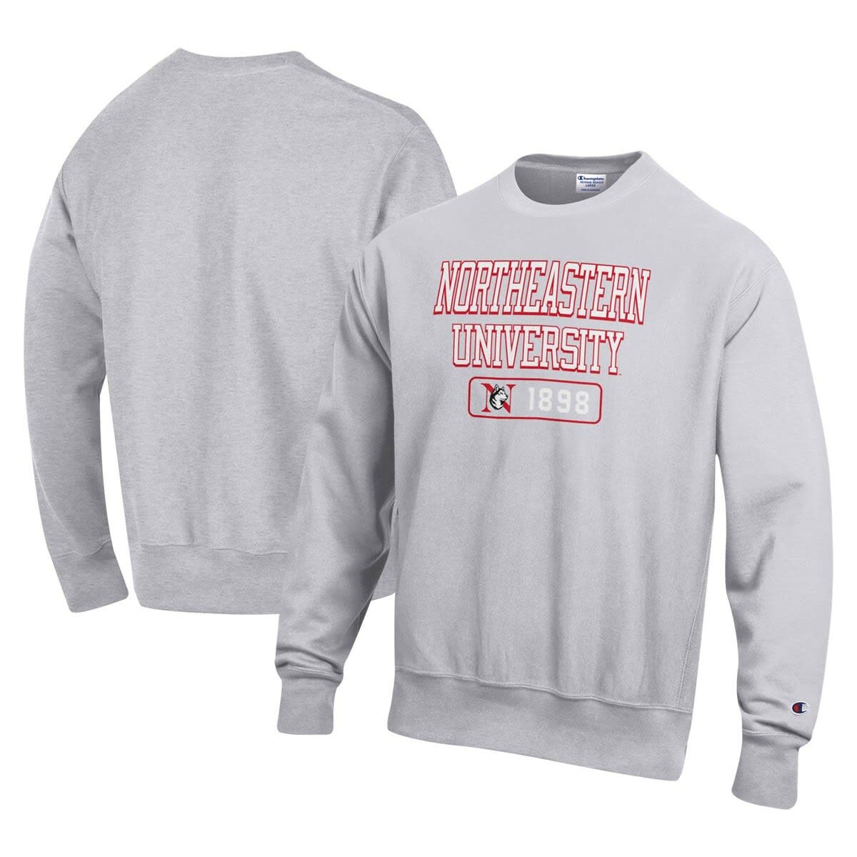 Champion Men's Champion Gray Northeastern Huskies Reverse Weave Crew ...