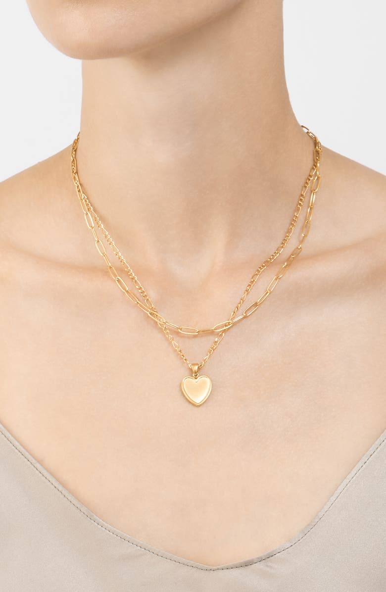 Adornia Layered Heart Pendant Necklace | Nordstromrack