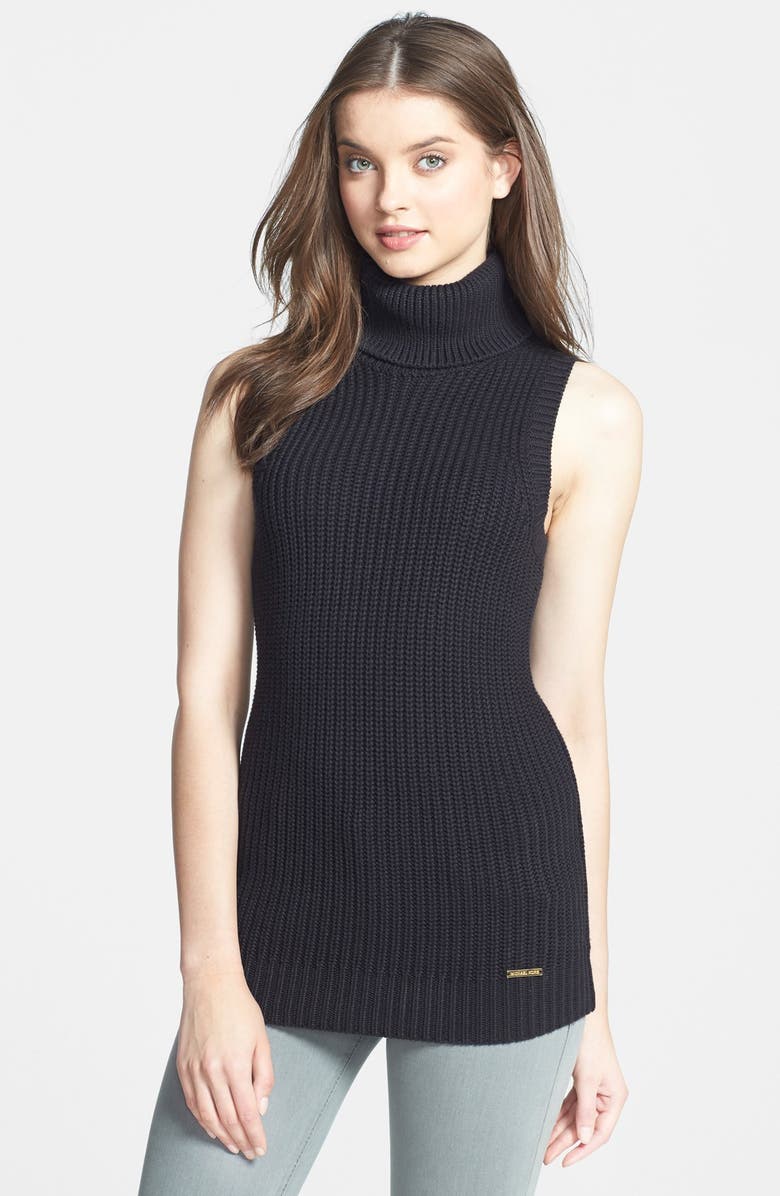 MICHAEL Michael Kors Sleeveless Shaker Stitch Turtleneck | Nordstrom MICHAEL Michael Kors Sleeveless Shaker Stitch Turtleneck | Nordstrom