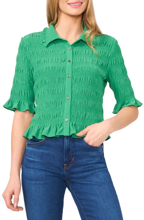 Women's Green Button Up Tops | Nordstrom