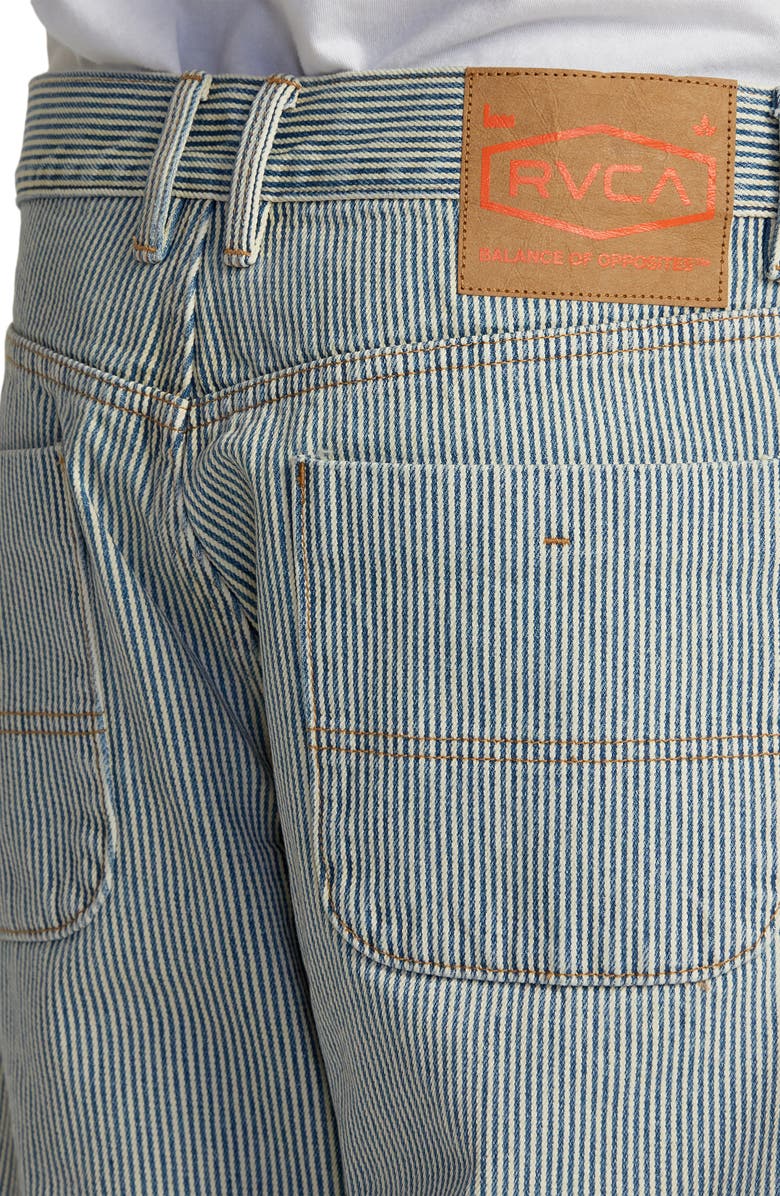 RVCA Chainmail Relaxed Fit Pinstripe Denim Work Pants | Nordstrom