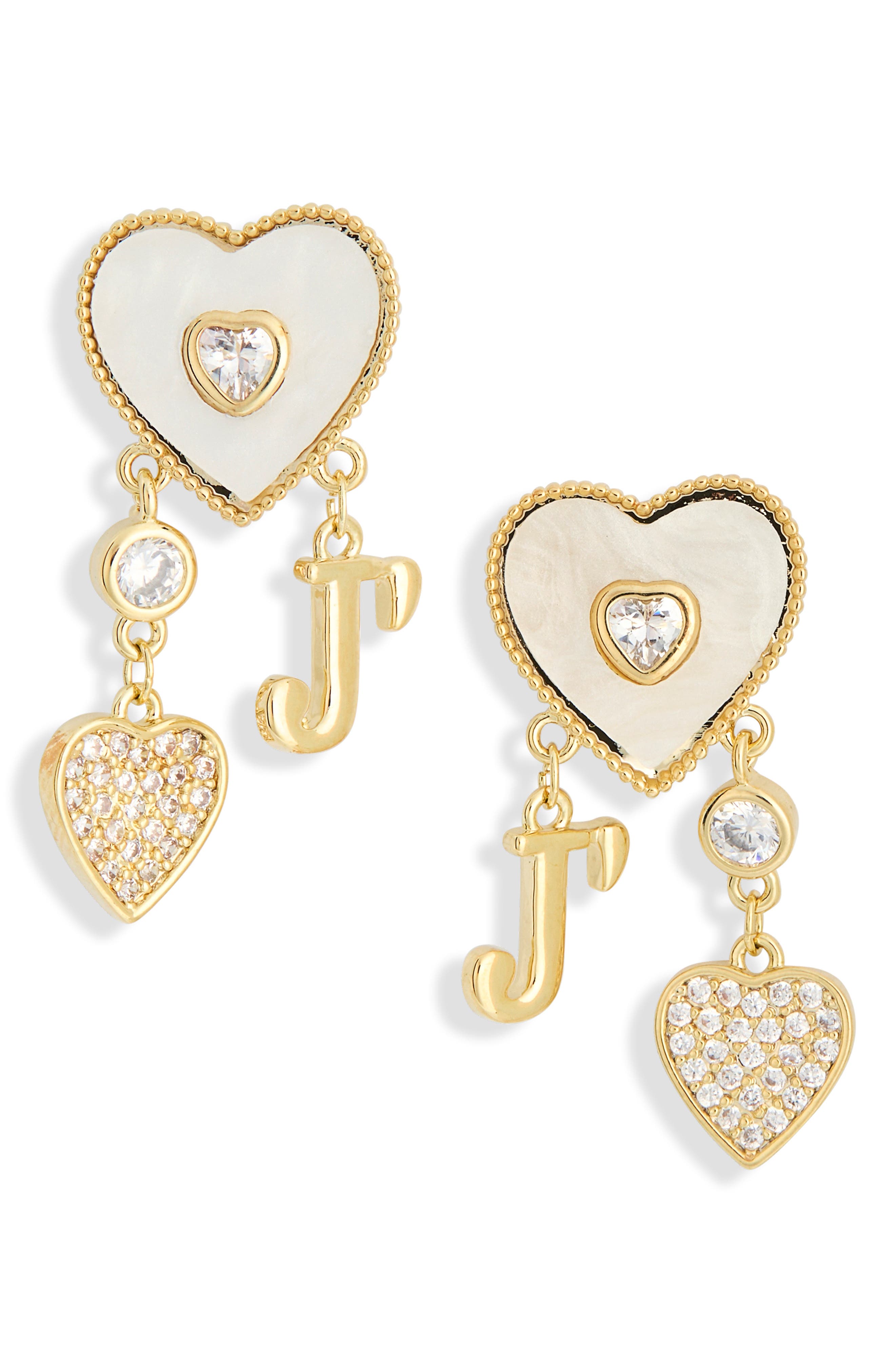 EYE CANDY LOS ANGELES J Initial Heart Drop Earrings | Nordstromrack
