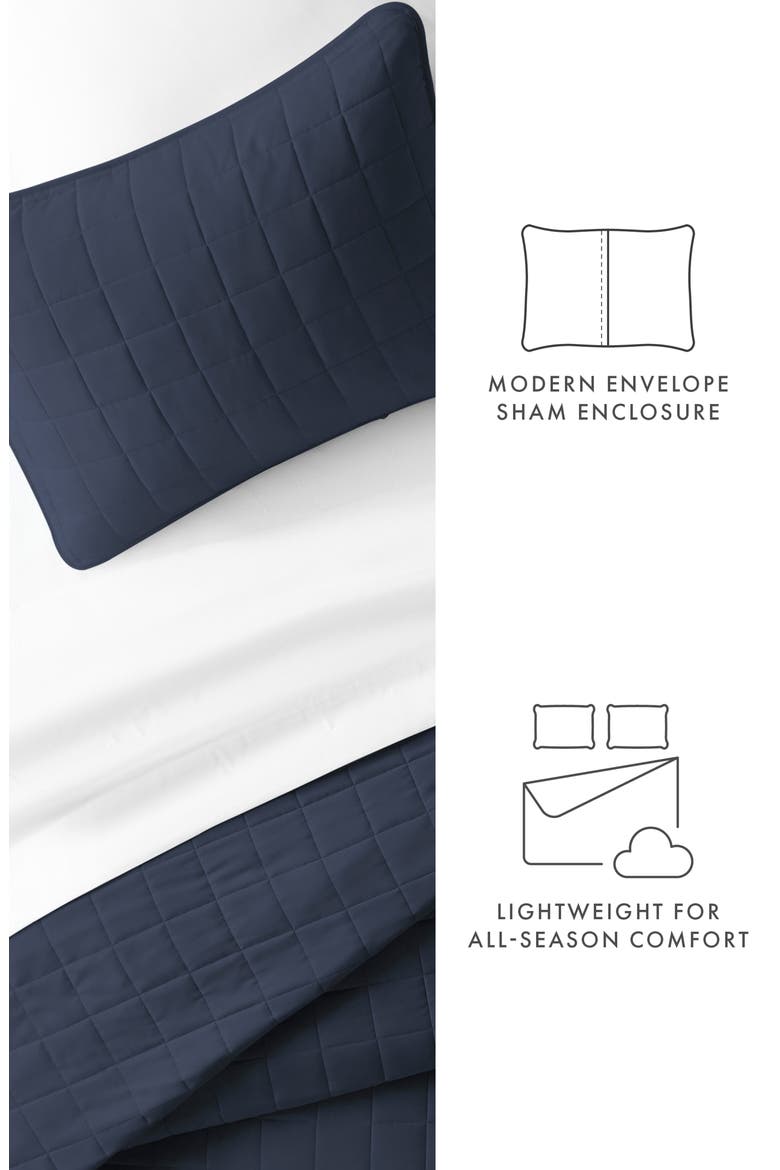 HOME SPUN Premium Ultra Soft Square Pattern Quilted Coverlet Set ...
